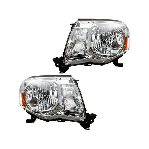 Headlight Assembly Set - Compatible with 2005 - 2011 Toyota Tacoma 2006 ...