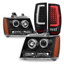 AKKON - Fits 2007-2014 Chevy Tahoe Suburban 1500 Dual Projector Black ...