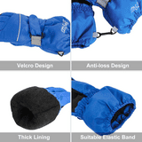 Zando Kids Outdoor Winter Snow Gloves, Waterproof Ski Gloves for Boys ...