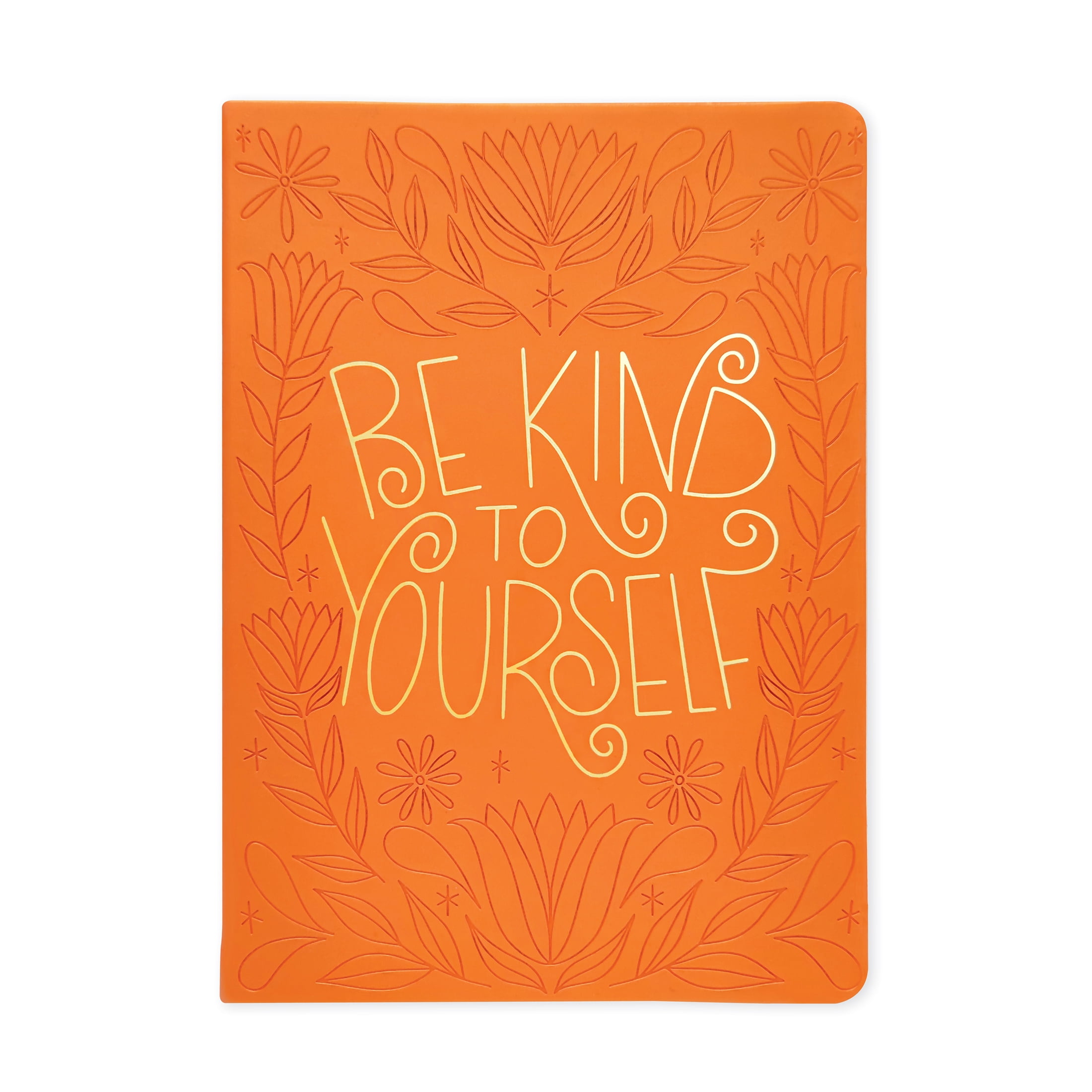 Class Act Stationery Orange Book Bound Faux Leather 10"x7" Journal, 100 ...