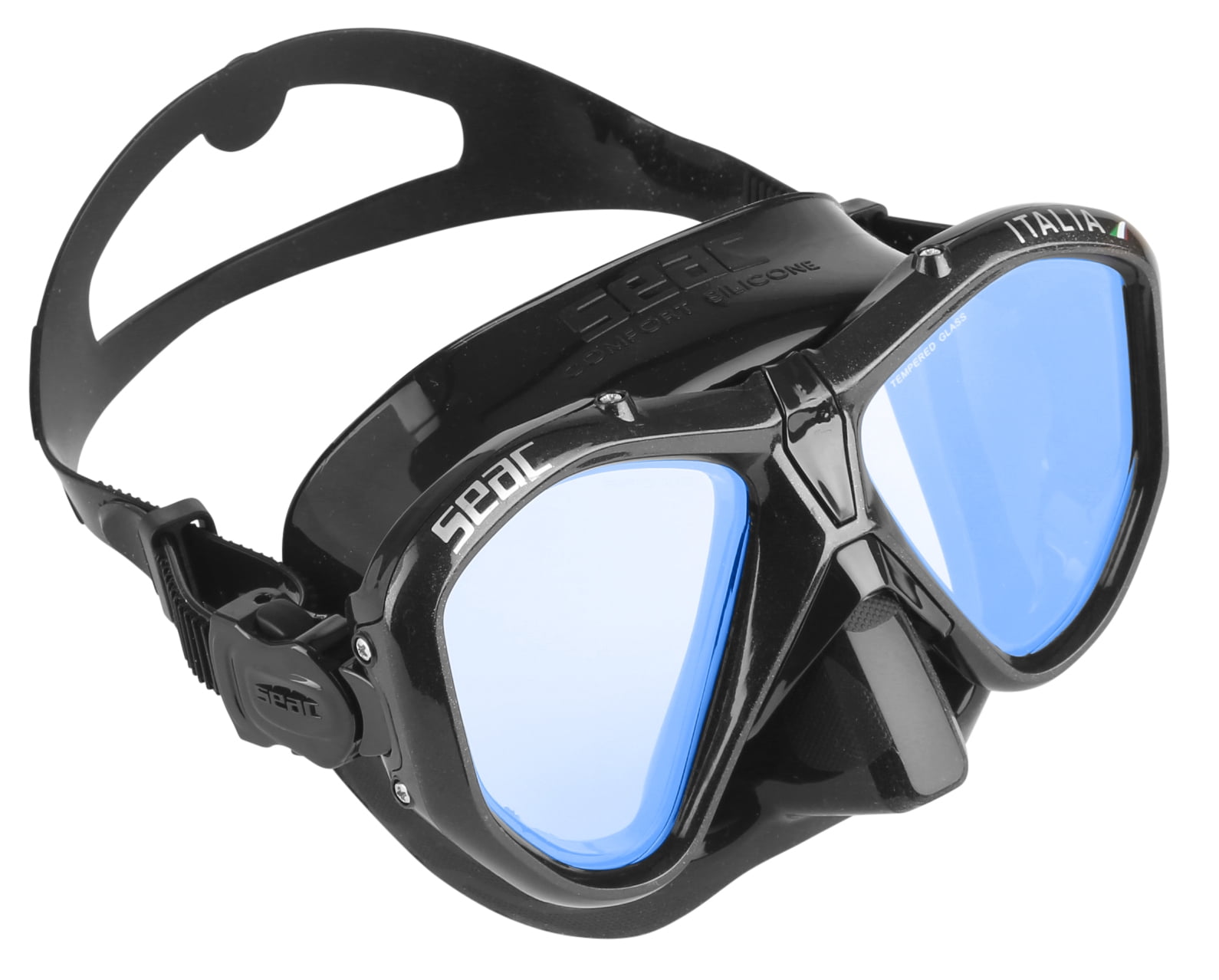 Seac Italia Dive Mask (Black / Blue / Tinted) - Walmart.com