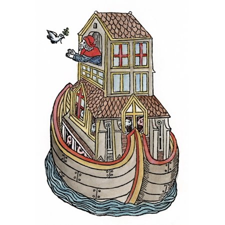 Noah'S Ark./Nthe Dove Returns To The Ark /Nwith An Olive Branch ...