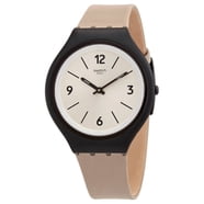 Swatch Men's Irony YWS401 Brown Leather Leather Swiss Quartz Watch ...