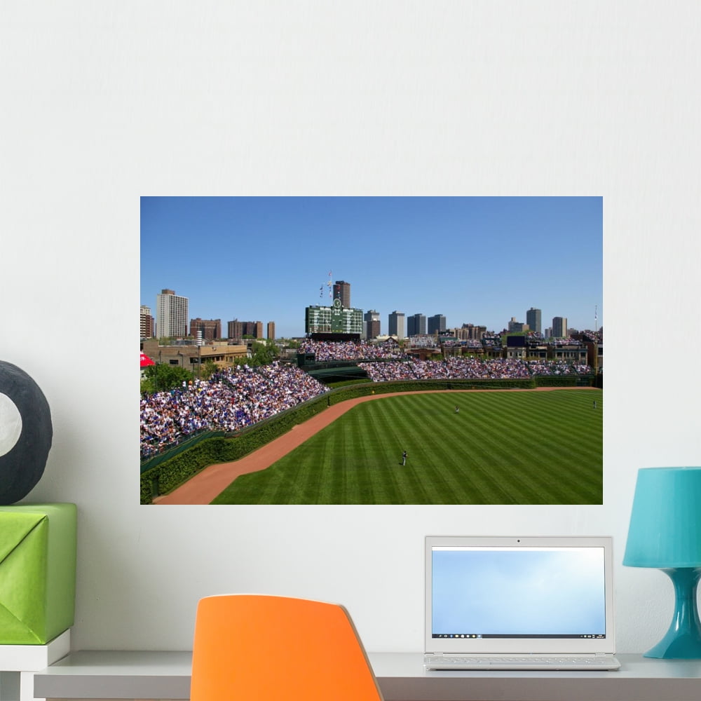 Baseball Field Wall Mural Decal by Wallmonkeys Vinyl Peel and Stick ...