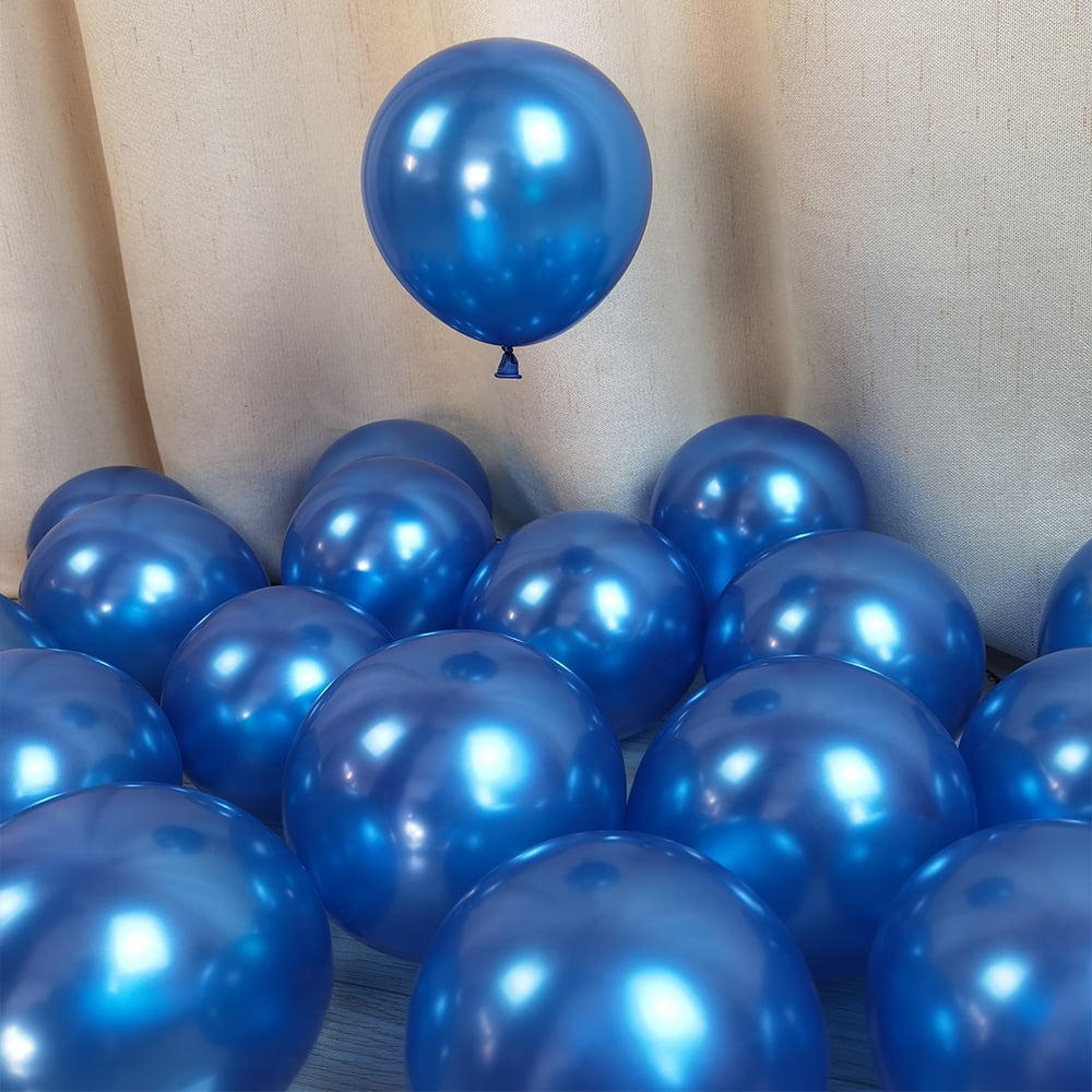 Metallic Blue Balloons 5 inch Chrome Blue Balloons for Birthday Wedding ...