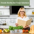 PERFNIQUE Indoor/Outdoor Herb Garden Planter Set, Kitchen Windowsill ...