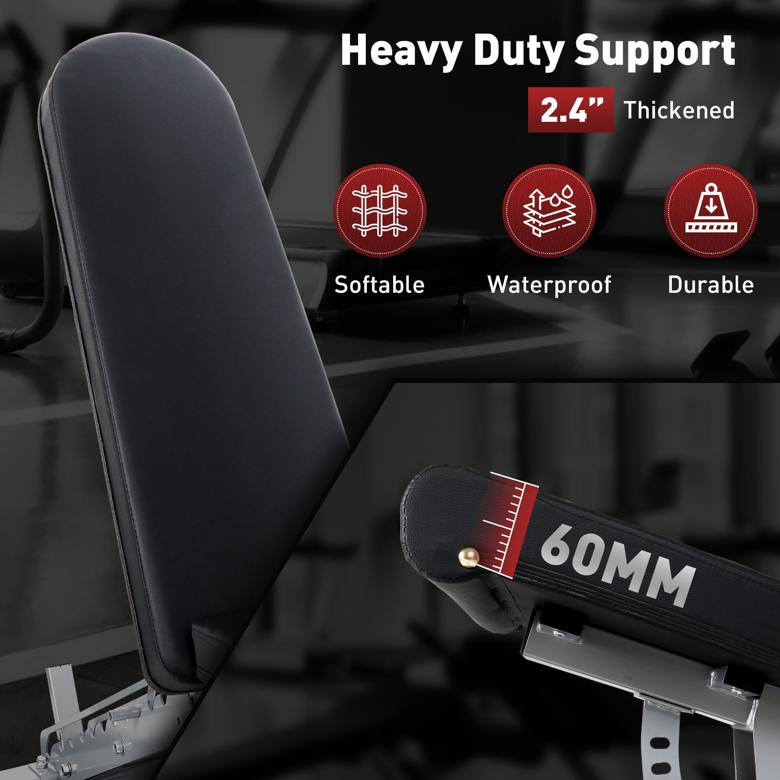 Buy ELEVTAB Adjustable Weight Bench Home Gym, 1000 lbs Capacity, Heavy ...