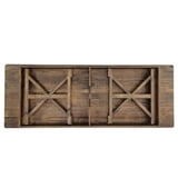 9' x 40'' Rectangular Antique Rustic Solid Pine Folding Farm Dining ...