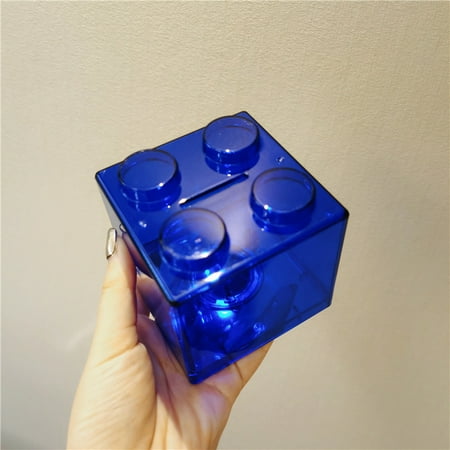 SHARKDOOK Money Boxes Building Blocks Savings Boxes Transparent Plastic ...