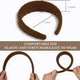 Headbands Knitted Trendy Wide Non Slip Hairbands, Solid Color Elastic ...