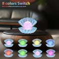 SRWEHG-Shell Pearl Beach Themed Night Light, RGB 8 Colors Changing Mood ...
