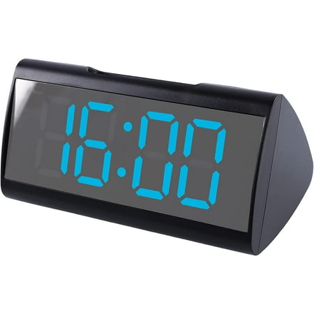 HEIBIN Digital Alarm Clock for Bedroom 6.2" Large LED Mirror Screen 2 ...