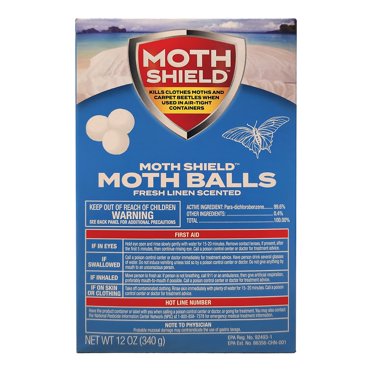 Moth Shield Moth Balls, Original Scent, 4 oz, Suitable for Indoor Use ...