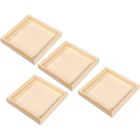 Surrme 4Pcs Wooden Puzzle Sorting Trays Wood Jigsaw Puzzle Table Mini ...