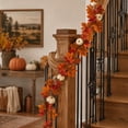 Artificial Maple Leaf Garland - Fall Thanksgiving Decor, Pumpkins ...