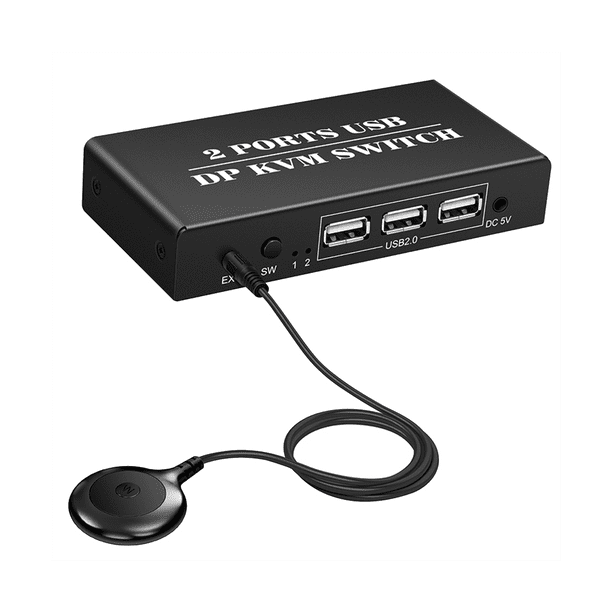 Symkmb DP KVM Switch 2 Port 8K@30Hz Displayport1.2 Switch 2 in 1 Out ...