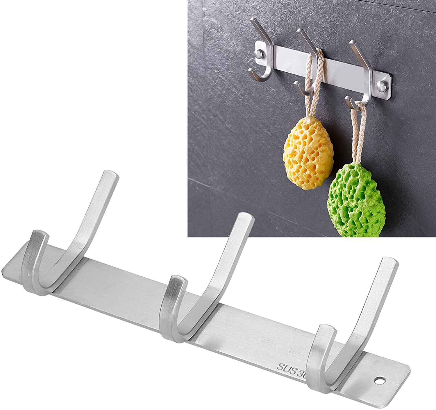 Perchero de pared para ropa fabricado en acero inoxidable | Walmart en ...