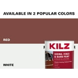 KILZ Siding, Fence, and Barn Paint, Exterior, Red, 1 Gallon - Walmart.com