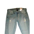 Arizona Junior Women's Jeans Boyfriend Distressed Striped Light Blue ...