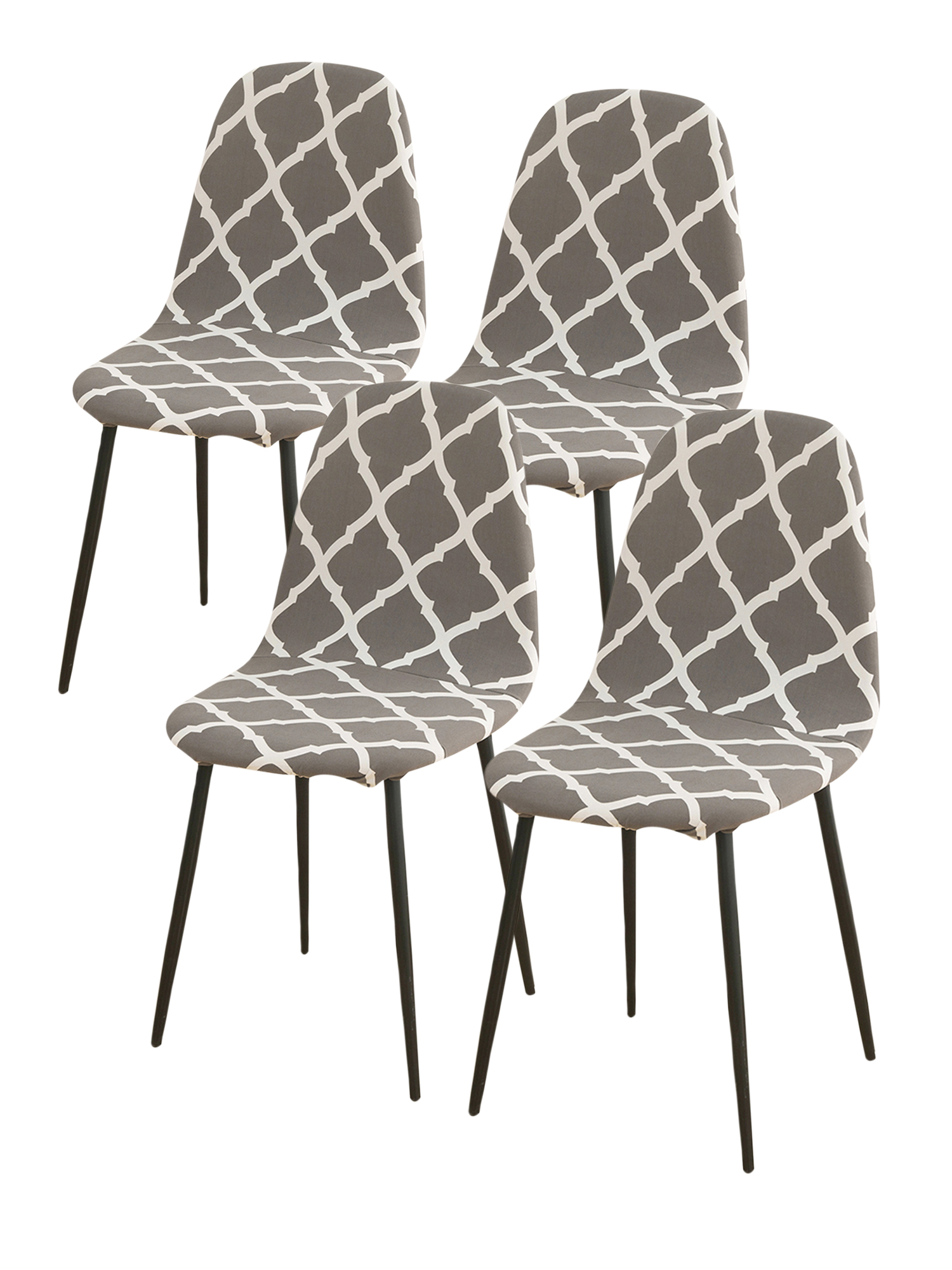 KBOOK Printed Shell Chair Cover Mid Century Modern Shell Chair ...