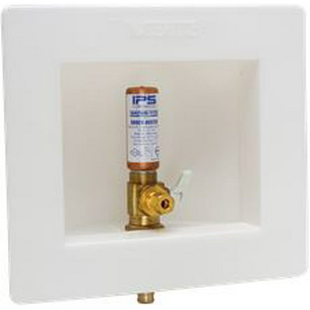 Ips Water-Tite Icemaker Valve Outlet Box With 1/4 Turn Valve And Water ...
