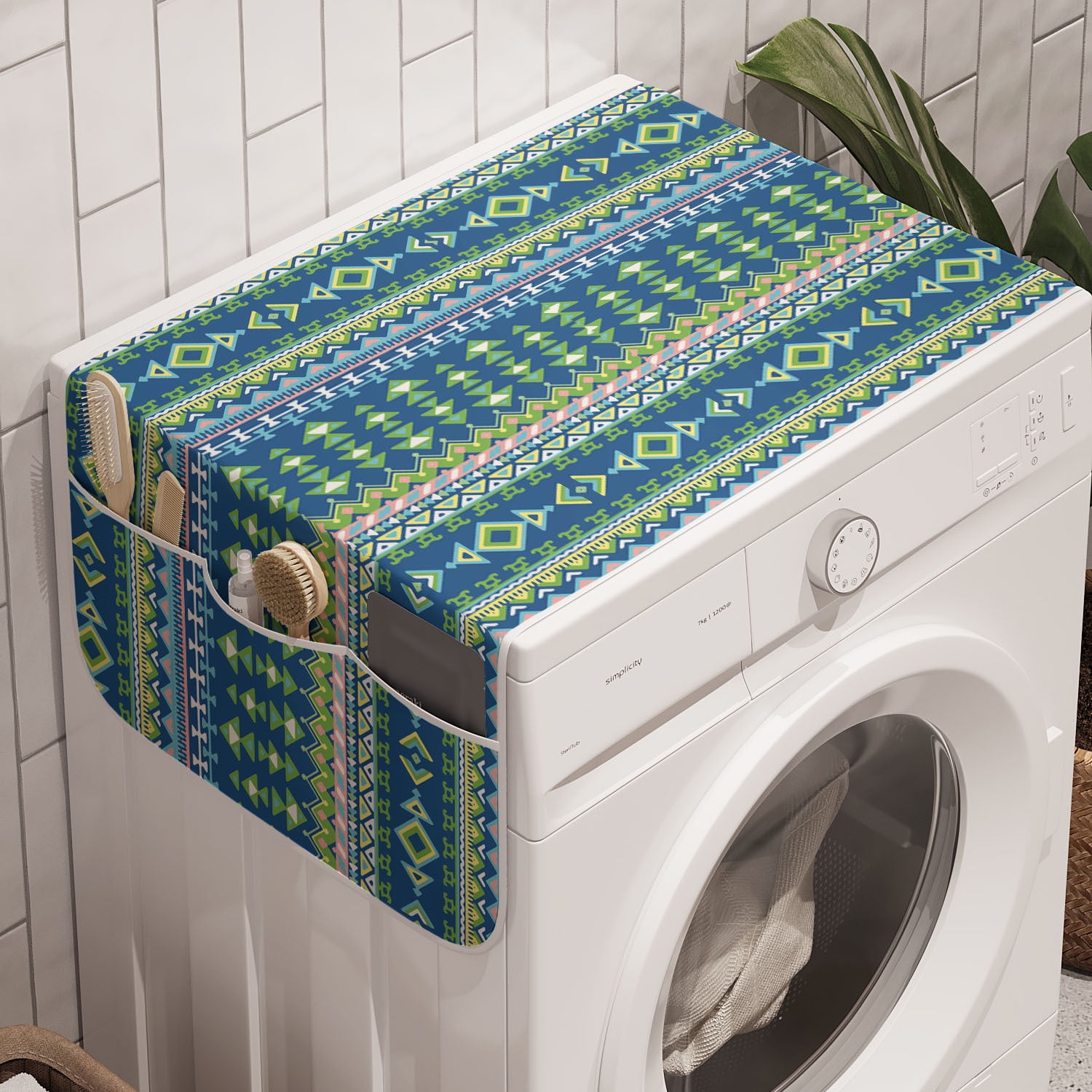 Ethnic Washing Machine Organizer, Continuous Pattern with Folkloric ...