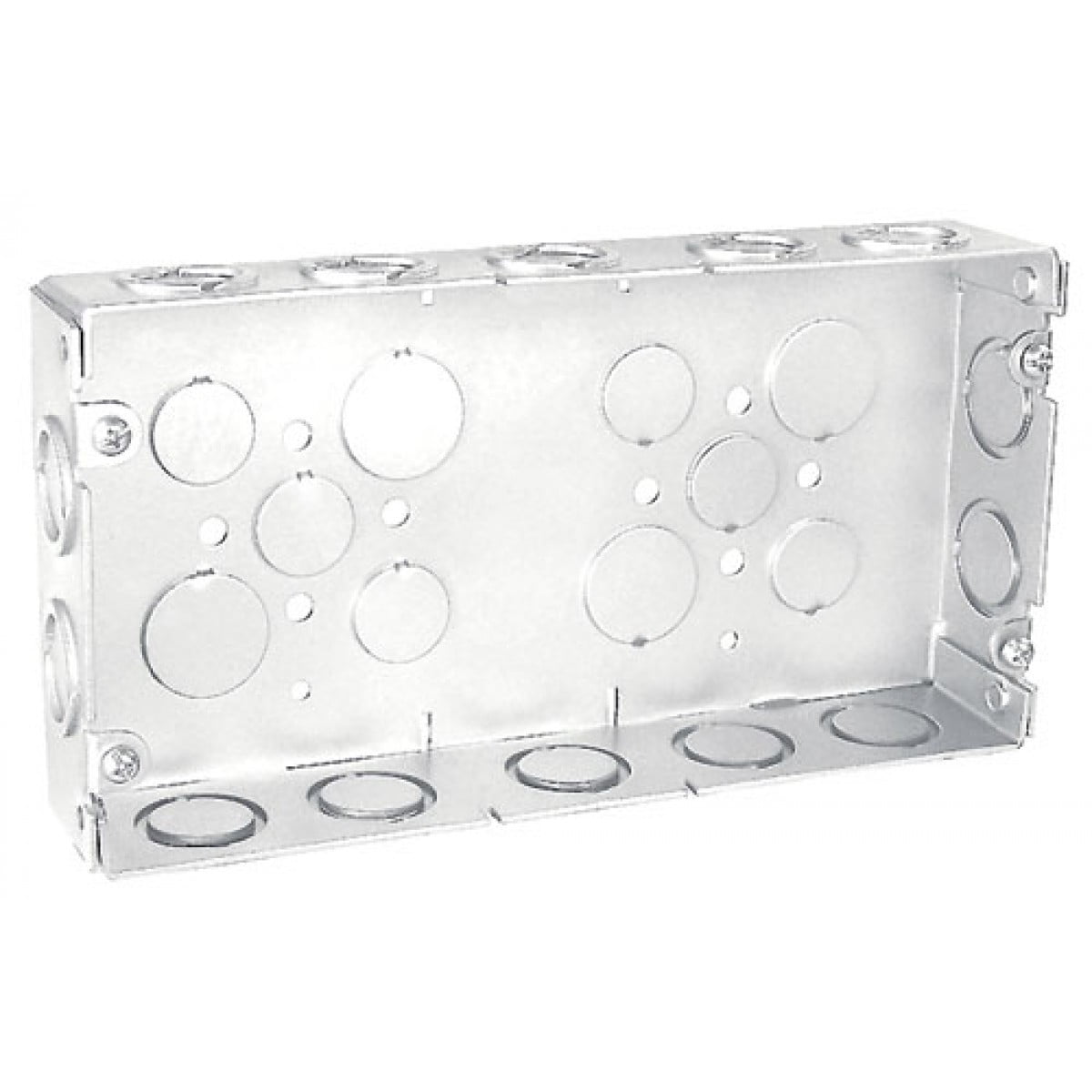 1 Pc, 1-5/8 In. Deep, Three Gang Multi-Gang Box, .0625 Galvanized Steel ...