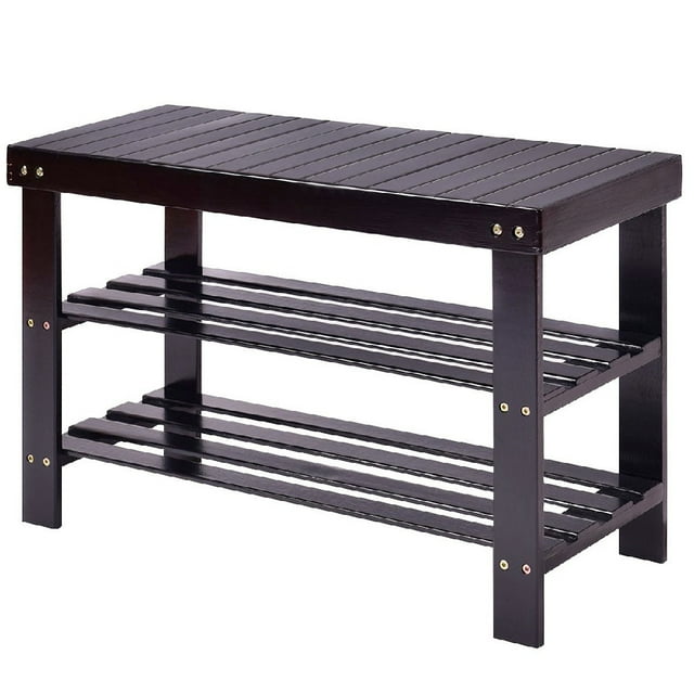 UBesGoo 3-Tier Entryway Shoe Bench Hallway Shoe Storage Rack Organizer ...