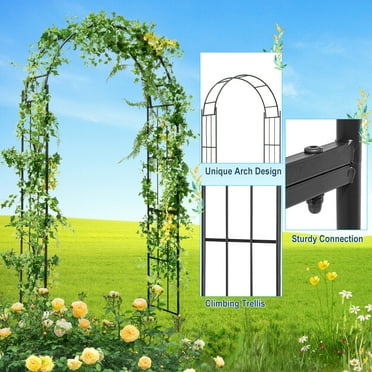 Winado Garden Arbor Arch Wooden Arbor Trellis Pergola Arch,Flat-Topped ...