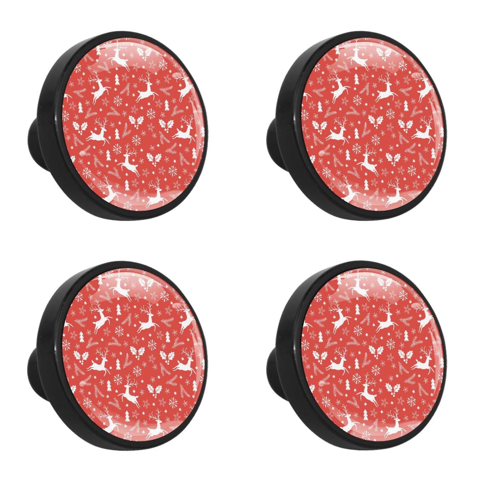 4 Pcs Christmas Knobs for Kitchen Cabinet Cupboard Dresser Bookcase ...