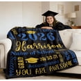 Custom Name Class of 2026 Graduation Blanket, Soft Flannel Memorial ...