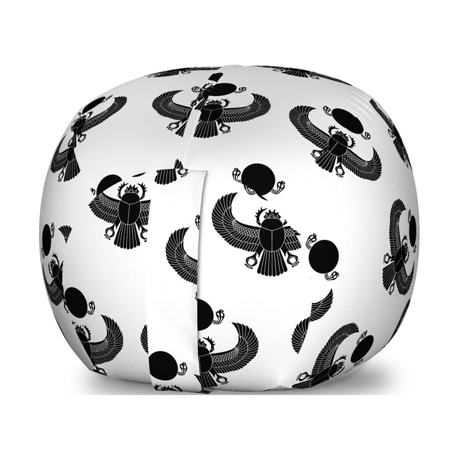 Egyptian Print Storage Toy Bag Chair, Beetle Scarab Silhouettes ...