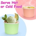 Paper Ice Cream Cups, 8oz Disposable Dessert Snack Bowls for Hot or ...