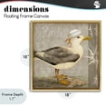 Stupell Industries Rustic Little Seagull Gold Framed Floater Canvas ...