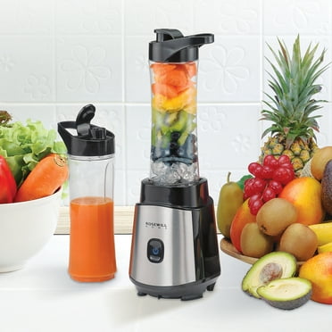 Hamilton Beach Smoothie Blender with 2 Travel Jars and 2 Lids, White ...