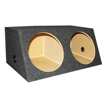 QPower 12 inch QBOMB12VL Dual Vented Car Subwoofer Box Enclosure ...