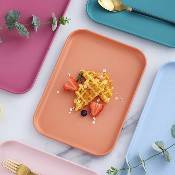 Serving Tray,Kitchen Serving Tray Wheat Tea Tray Tea Dessert Serving ...