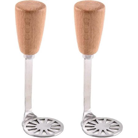 2 Small Mashers With Wooden Handle To Mash Food And Vegetables -sy ...