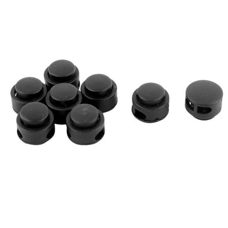 Plastic Spring Stop Double Hole Shoelace Buckle Lanyard Cord Lock End ...