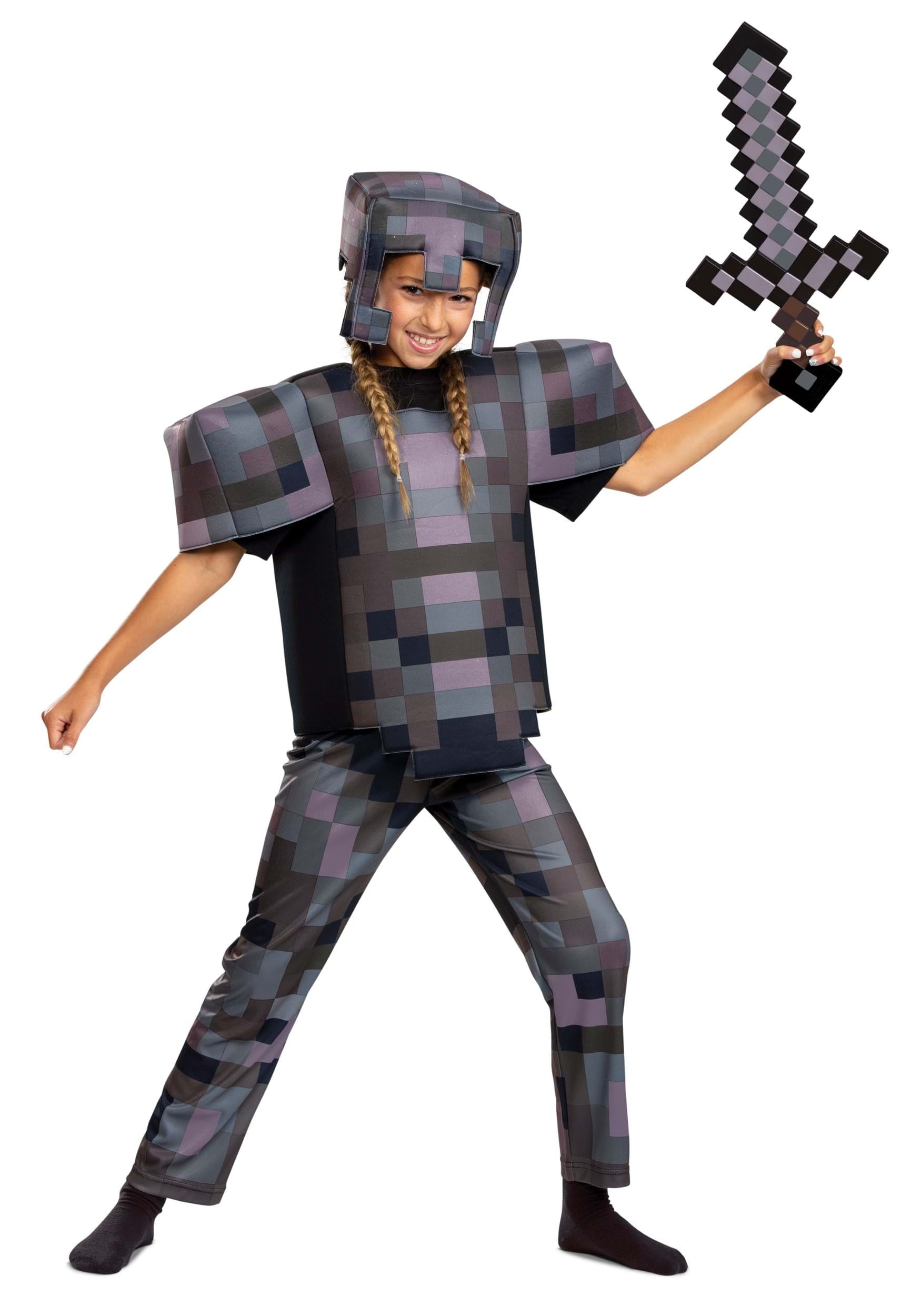 Kid's Minecraft Netherite Armor Deluxe Costume - Walmart.com