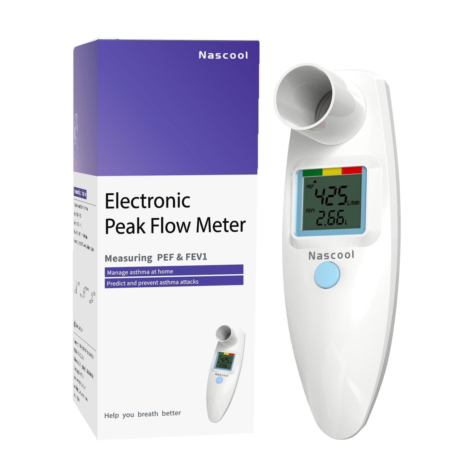 Click here for Nascool Digital Peak Flow Metre For Adult Kids Por... prices