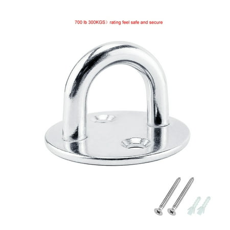 2 Pieces Eye Pad Plate Hook Ring Stainless Steel Round Hooks Plates ...