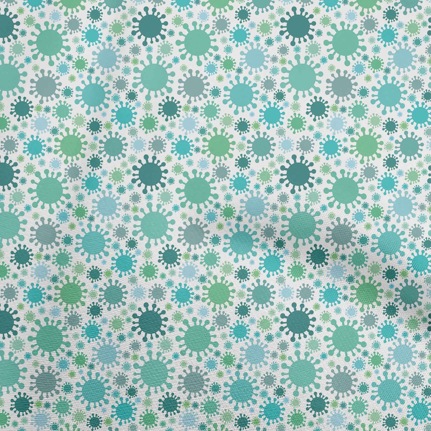 oneOone Georgette Viscose Turquoise Green Fabric Medical Sewing ...