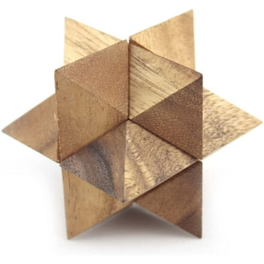 Star - Wooden Brain Teaser Puzzle - Walmart.com