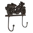 Rustic Cast Iron Retro Motorcycle Chopper Bike Wall Double Hooks Coat ...