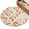 Abstract Ocean Gradient Coral Round Area Rug 3ft,Living Room Rug Non ...
