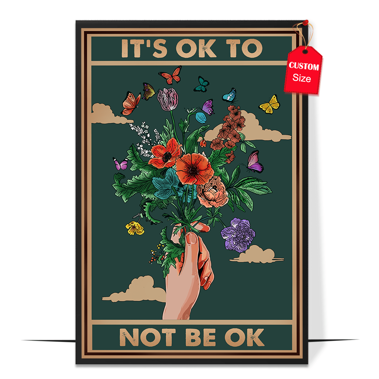 LOLUIS It’s Ok To Not Be Ok Poster, Vintage Mental Health Awareness ...