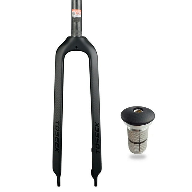 TOSEEK MTB Rigid Fork 1-1/8" Full Carbon Fiber Disc Brake Fork 26/27.5/ ...
