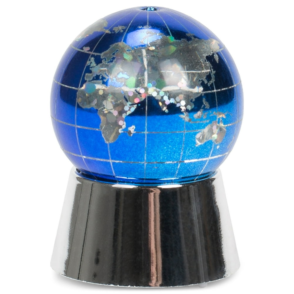 Lighted LED Earth Mini Shimmer Cobalt Blue 3 x 2 Durable Acrylic Snow ...