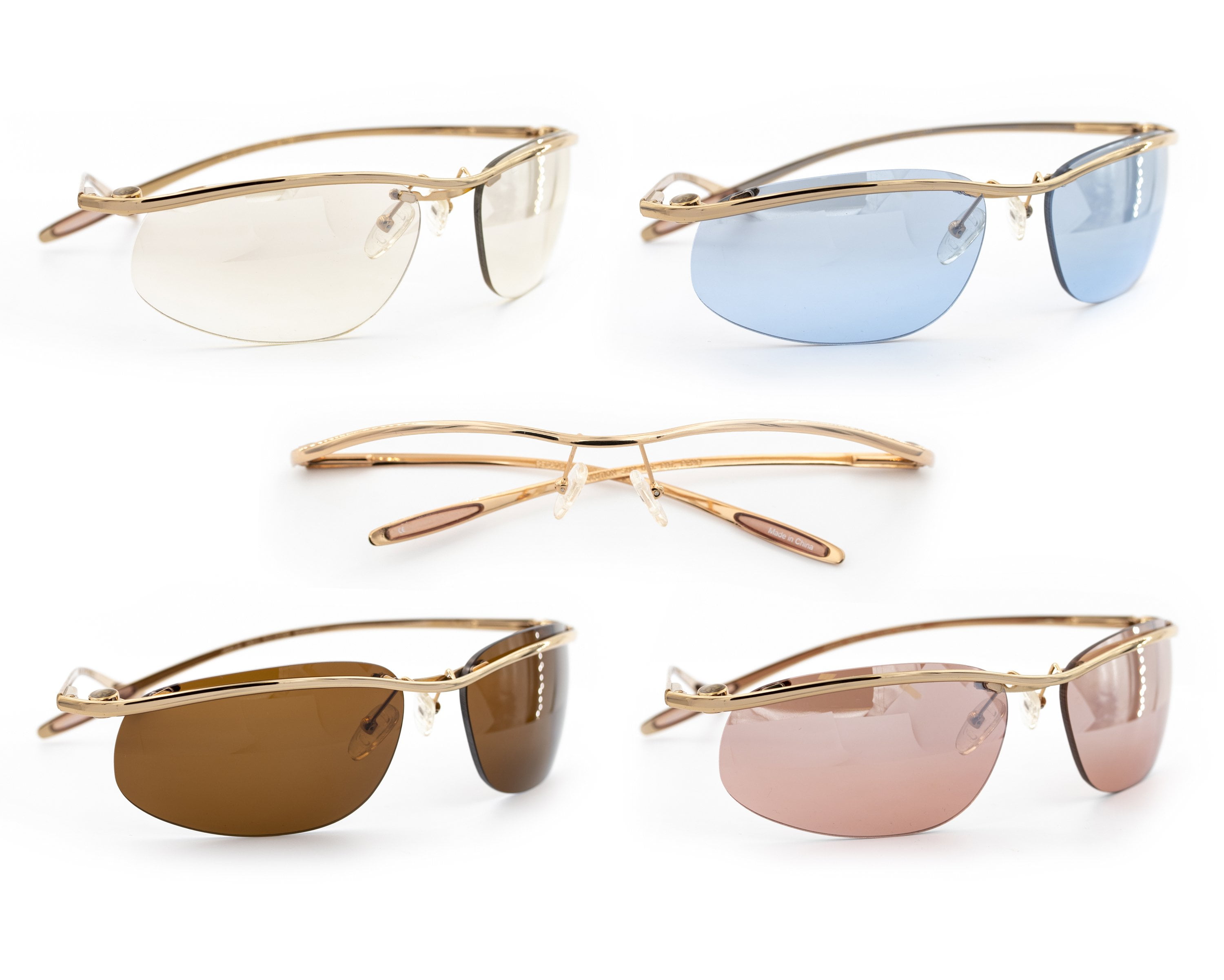 QT-SUN Spex Rimless - Kit Pack - 1 Frame w/ 4 Fashionable Magnetic Clip ...